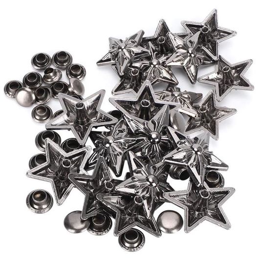 Fydun Star Rivets Stud 50 ensembles étoile Rivets goujon vis cuir ...