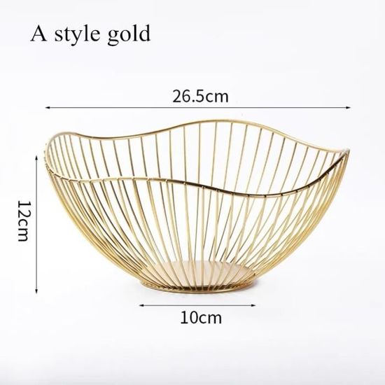 Panier à linge - A style gold - Métal - Scandinave - Moderne - Beige ...