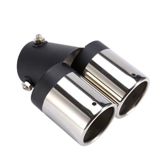 Cosmos-embout d'échappement Universel voiture bouche ronde Double-tube ...