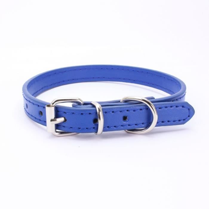 Collier,Collier en Cuir PU Souple et Coloré pour Chien et Chat,Sangle ...