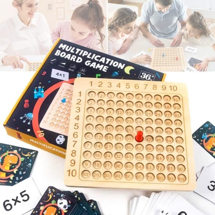 Planche De Multiplication Montessori,Multiplication En Bois,Jeu De ...