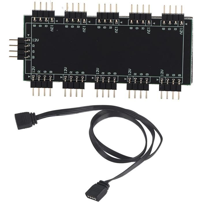 Hub RGB pour Ordinateur 10 canaux, 10-Channel PC Mod Motherboard Carte ...