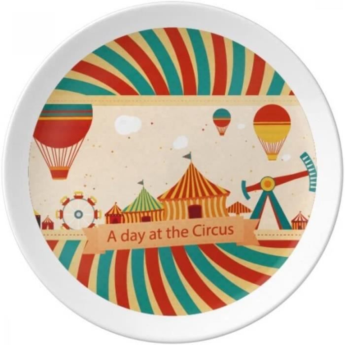 Une journée au Cirque Motifs décoratifs en porcelaine Assiette à ...