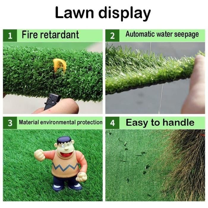 , des trous de drainage en caoutchouc Sauvegarde réaliste gazon synthétique souple for animaux ...