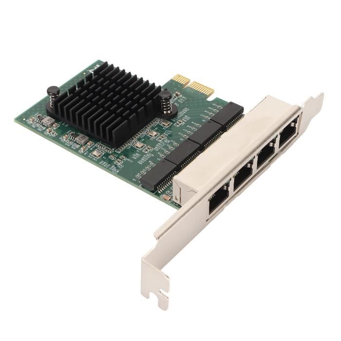 EJ.life Carte d'interface réseau Gigabit Ethernet PCIe X1 à 4 ports ...