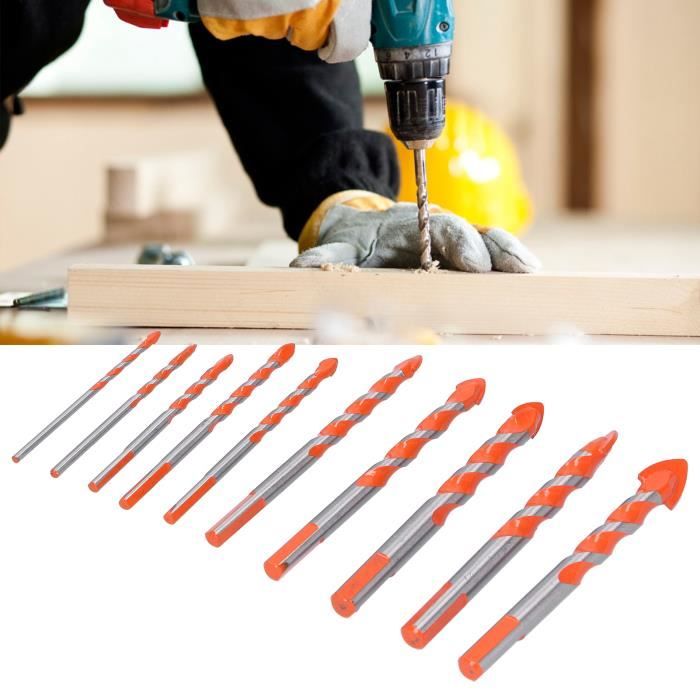 Outils de perage 10 pièces ensemble de forets multifonctionnels 3/4/5/6 ...
