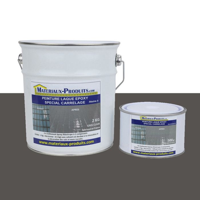 Peinture pour carrelage laque époxy Kit de 1 Kg Gris Basalte RAL 7012 - Cdiscount Bricolage