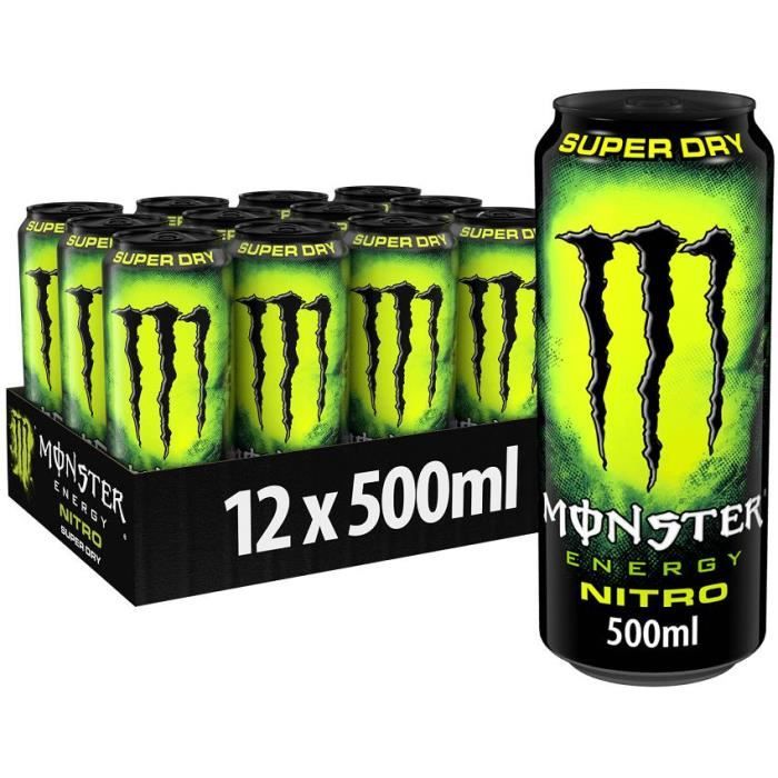 GIN MONSTER ENERGY DRINK SUPER DRY NITRO 500 ML - 12 CANETTES - La cave ...
