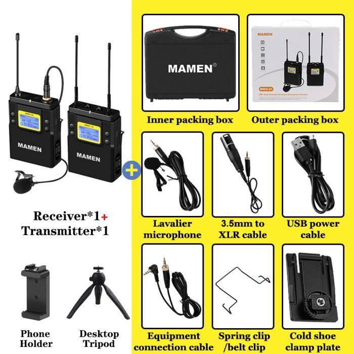 Microphone sans fil UHF - RNCYN - Modèle 514 - Portée 60m - Haute ...