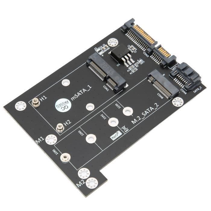 Progrès-adaptateur SATA Carte adaptateur MSATA M2 NGFF SSD vers double SATA3 convertisseur de ...
