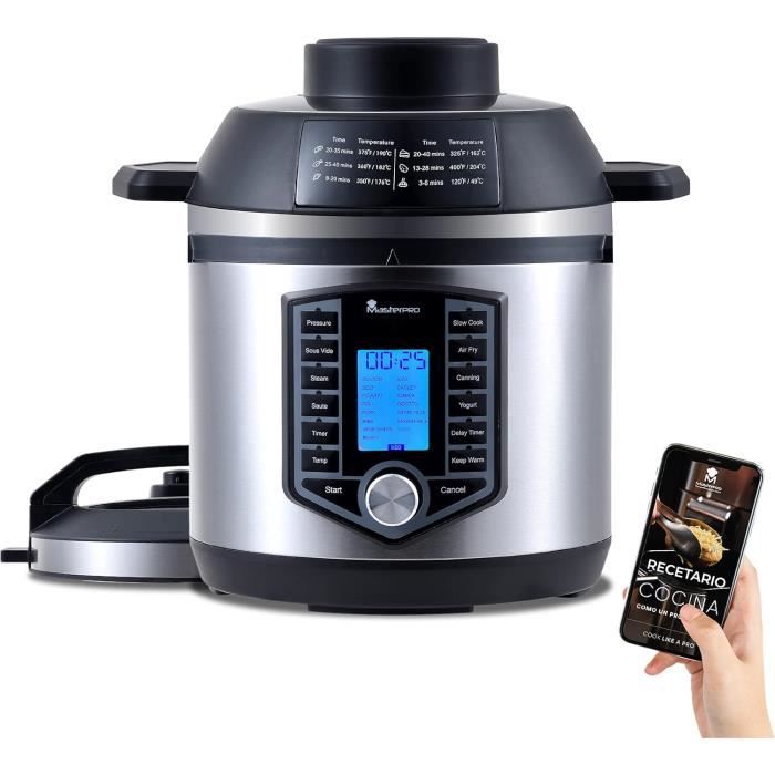 Frycook | Friteuse Sans Huile | Airfryer Et Autocuiseur 1500W Et 6L ...