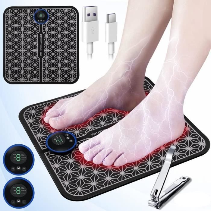 Appareil De Massage Des Pieds Ems - Usb - Portable - Avec 6 Modes - 9 Fréquences Réglables ...
