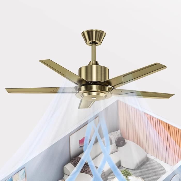 Ventilateur De Plafond Extérieur À Moteur À Courant Continu En Métal 105 Cm-125 Cm Ventilateur ...