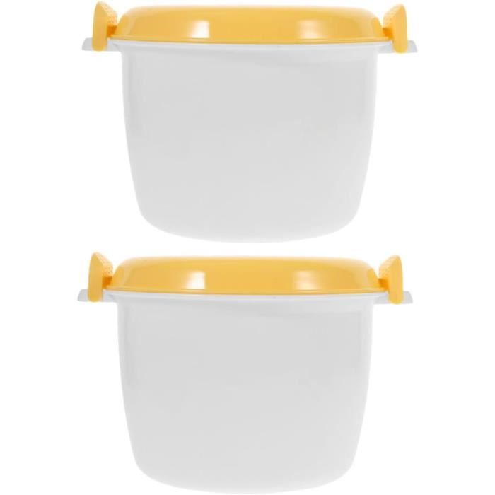 2 Pièces Cuiseur À Riz Cuiseur Vapeur Bol Vapeur En Plastique Cuisson À ...