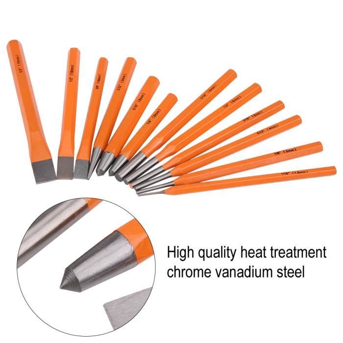 Shipenophy Poinçons de mécanique Ensemble de 12 poinçons et burins de ...