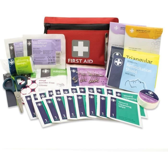 LEWIS-PLAST Bag de premiers soins de Lewis Kit de premiers soins 92 pièces - kit de haute ...