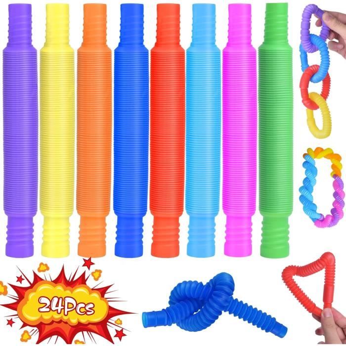 CZMAO 24 Pack Pop Tubes Mini Jouets Sensoriels, Jouets Sensoriels de ...