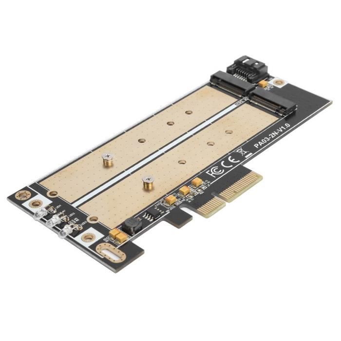 ZJCHAO carte B-key + M-key M.2 NGFF + NVME Carte adaptateur PCI-E B-key + M-key M.2 NGFF + NVME ...