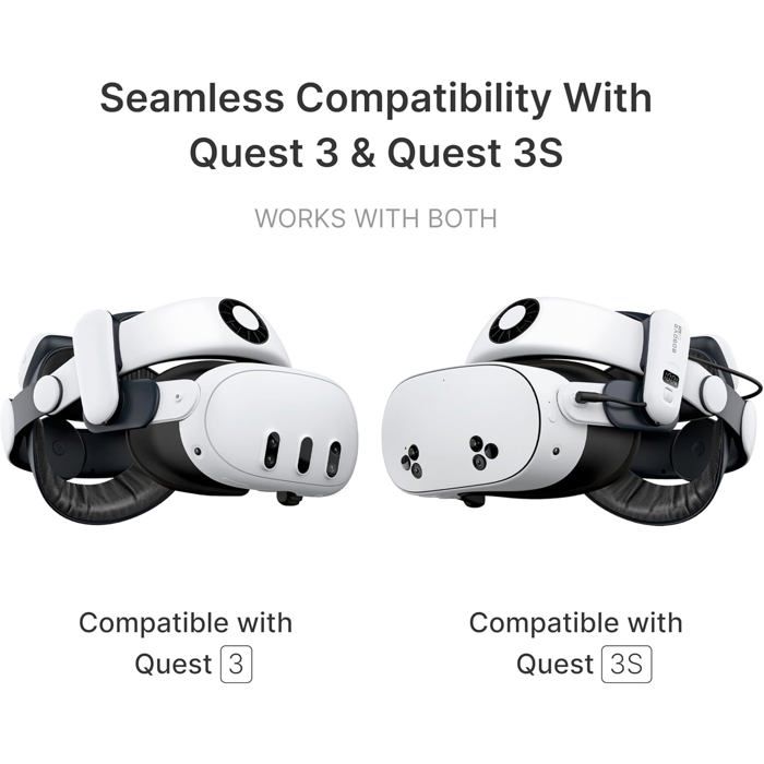 Sangle de tête pour casque VR - WOOPSO - S3 Pro - Compatible Meta Quest ...
