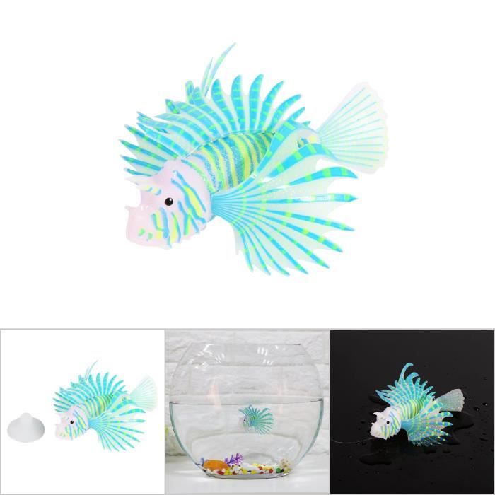 Poisson d'Aquarium Artificiel - MXZZAND - Poisson-Lion - Silicone ...