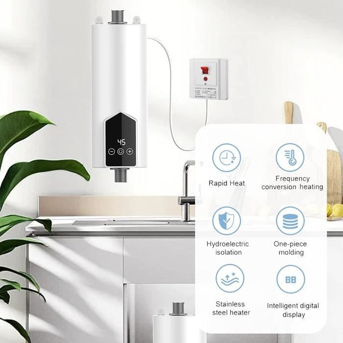 Mini Chauffe-Eau Électrique Instantané, Mini Chauffe-Eau Automatique ...