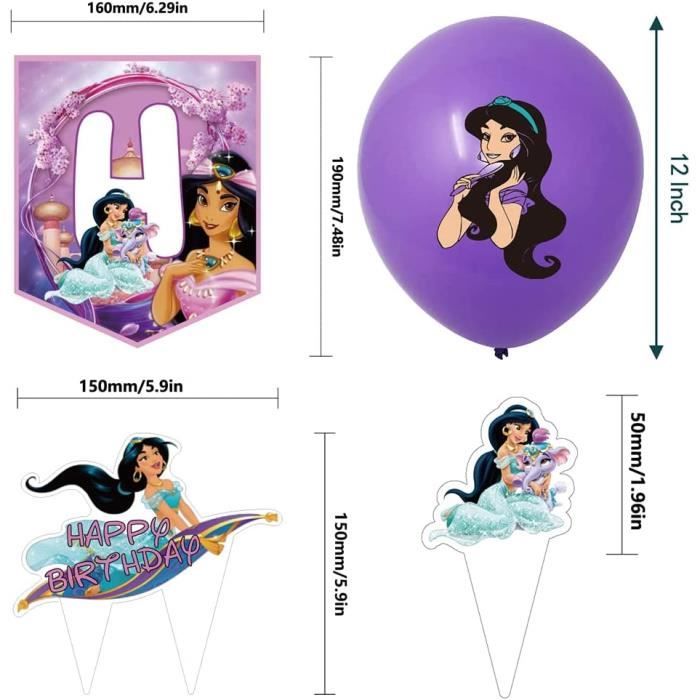 Princess Jasmine Décorations Anniversaire Ballons Set Princesse Theme ...