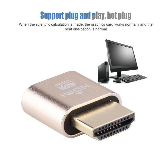 Faux affichage Carte graphique Spoof HDMI Fake Load VGA Camouflage ...