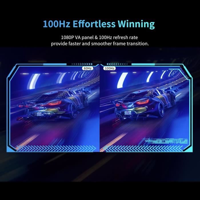 24" Ecran Pc Gaming, 100Hz Moniteur Gamer, Fhd 1080P 1920 X 1080, Va ...