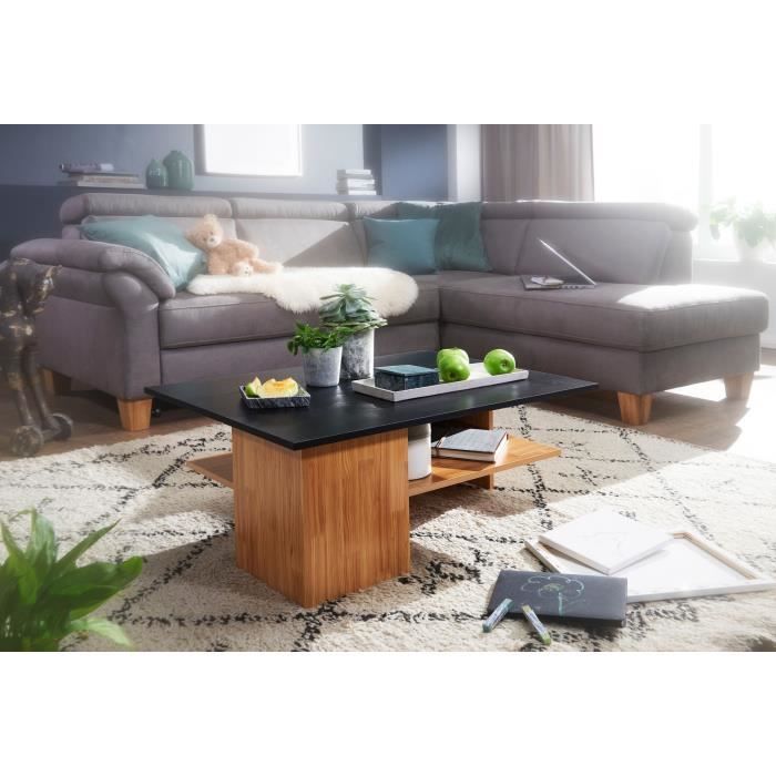 WOHNLING table basse 90x60cm anthracite / chêne sable table de salon ...