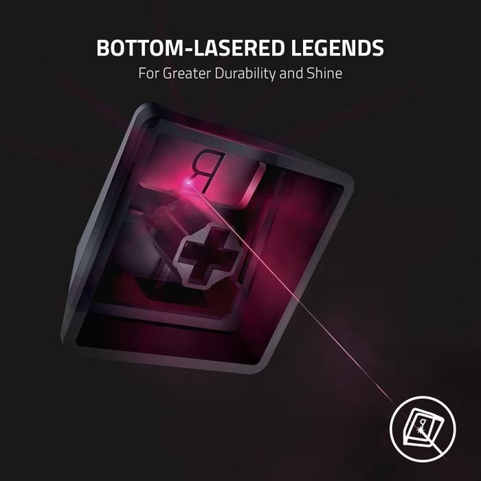 Razer Phantom Pudding Keycap Upgrade Set - Black retroeclairage RGB ...