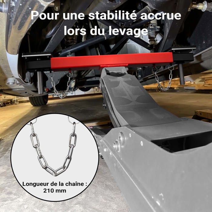 Wiltec Traverse de levage pour cric, capacité de charge 2000 kg ...