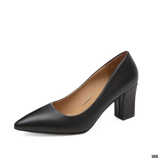 Talons hauts pointus en cuir verni peu profond pour femmes,chaussures à ...