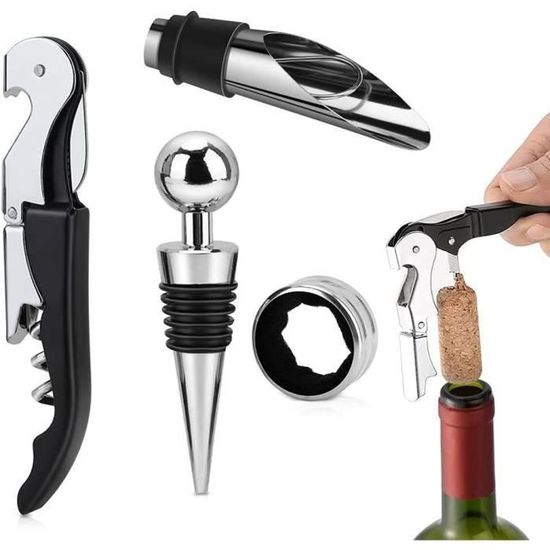 Tire Bouchon Sommelier Coffret Sommelier Ouvre Bouteille de Vin Coffret Tire Bouchon Limonadier ...