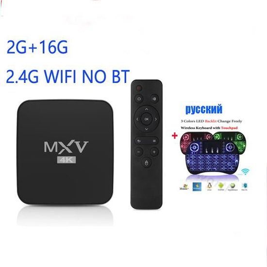 Ue Plug - 2G 16G i8 - boîtier Smart TV MXV Android 11.0 S905W2 Quad core, 2.4G 5G WIFI BT5.0 ...