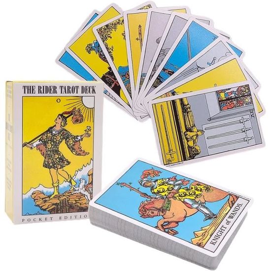Tarot Divinatoire, 78 Pièces Tarot Rider Waite, Jeu de Tarot Jeux de ...