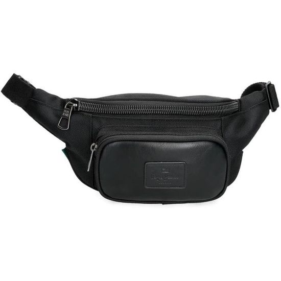 Sander Sac Banane Avec Poche Noire 30X13X5 Cm Polyester Avec Détails En ...