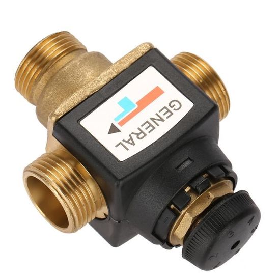 Vanne thermostatique en laiton DN20 à 3 voies pour chauffe-eau solaire - YOSOO - Cdiscount Bricolage