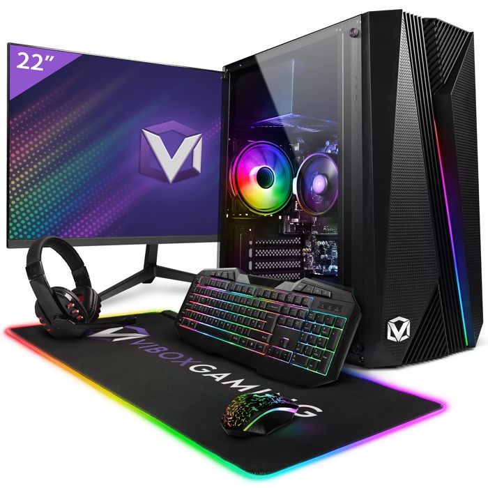 Vibox VI-63 PC Gamer - 22" Écran Pack - AMD Ryzen 3200GE - Radeon Vega ...