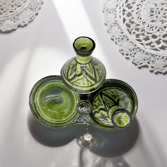 Petit Tajine marocain, Récipient à épices, pots d’épices en céramique ...