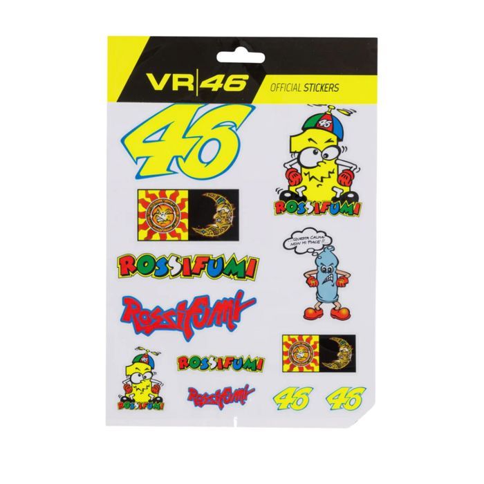 Set d'autocollants Large Rossifumi 46 Heritage Moto GP Officiel Taille ...