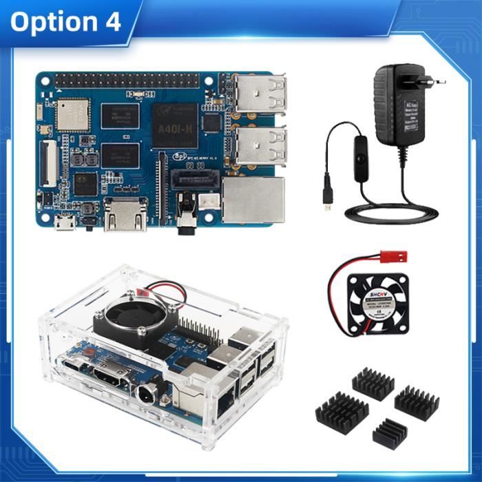 Option 4 - Banana Pi M2 Berry Allwinner A40i-h Cortex A7 1 Go Sdram Wifi Ble Sata En Acrylique ...