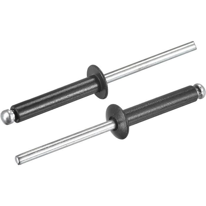 Rivets Aveugles, 4Mm X 20Mm Aluminium Ouvert Terminal Plat Rond Tête ...
