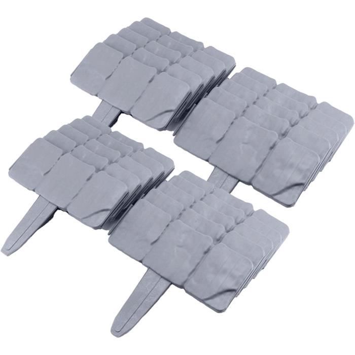 Bordure de paysage de jardin - Mini Clôture Courte en PP - Gris ...