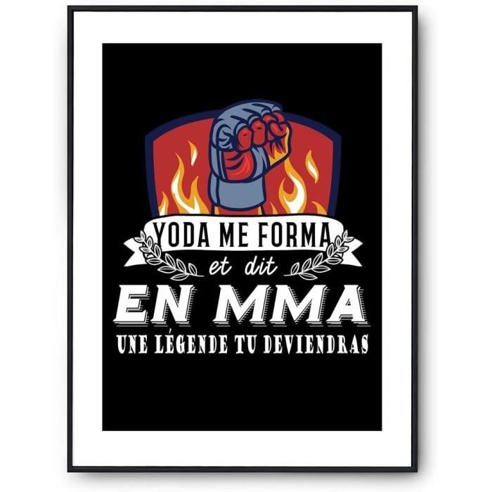 Affiche Mma Légende Humour Combattant Personnalisée | Poster Tableau ...