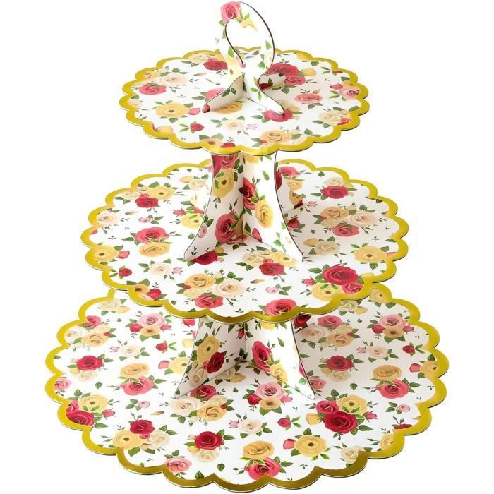 Présentoir À Gâteau En Carton À 3 Étages - Support Pour Cupcake ...