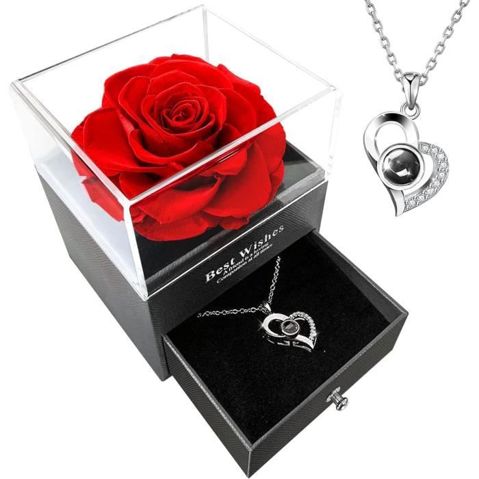 Rose Éternelle Noire. Hauteur 20 Cm. Dôme Rose Éternelle. Rose Noire ...