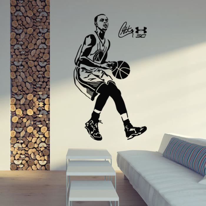 NBA Wall Stickers star du basket stephen curry sticker - Cdiscount Maison