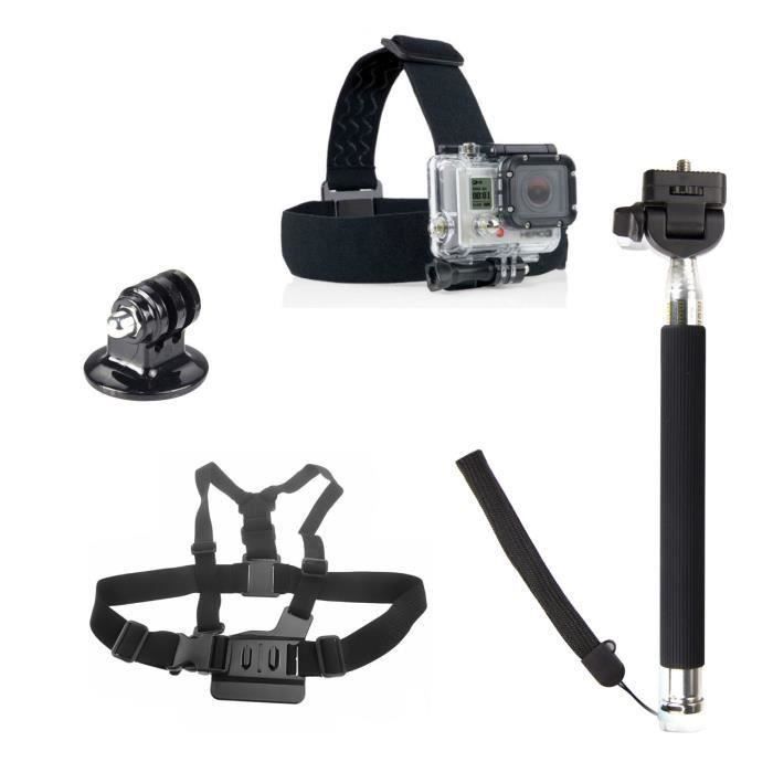 Kit 4 accessoires GOPRO HERO 2 3 4 Perche Harnais - Cdiscount Appareil ...