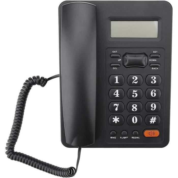 Téléphone Filaire, téléphone de Bureau Lindline Filaire avec téléphone ...