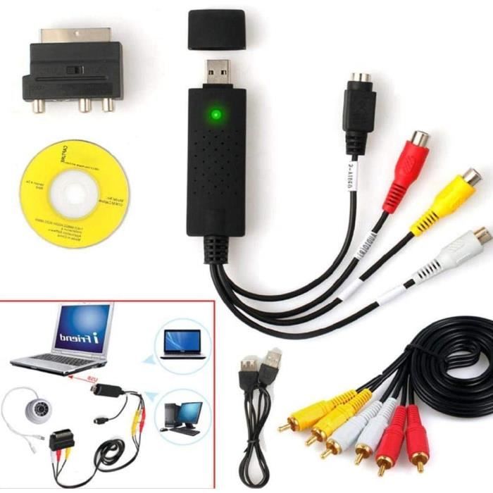 1 Ensemble USB2.0 convertisseur VHS vers DVD Kit de périphérique de ...